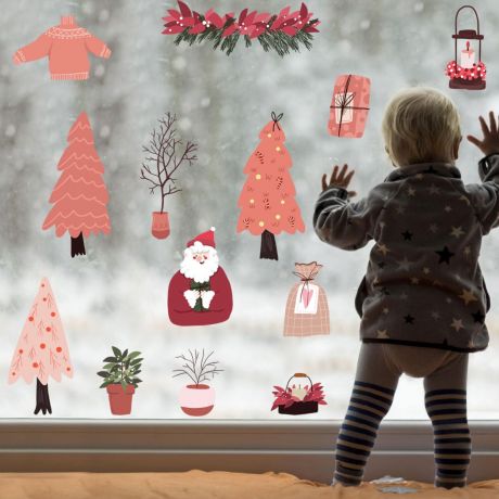 Christmas Tree Window Stickers— Deck Your Walls for This Festive Season ...